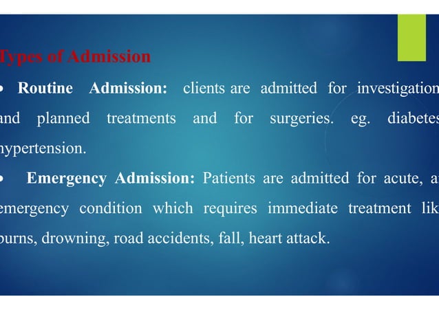 Patient Admission Process in Healthcare Sector | PDF | First Aid | Injuries