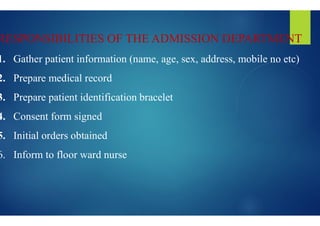 Patient Admission Process in Healthcare Sector | PDF