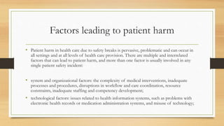 Patient and health member safety for nursing | PPTX