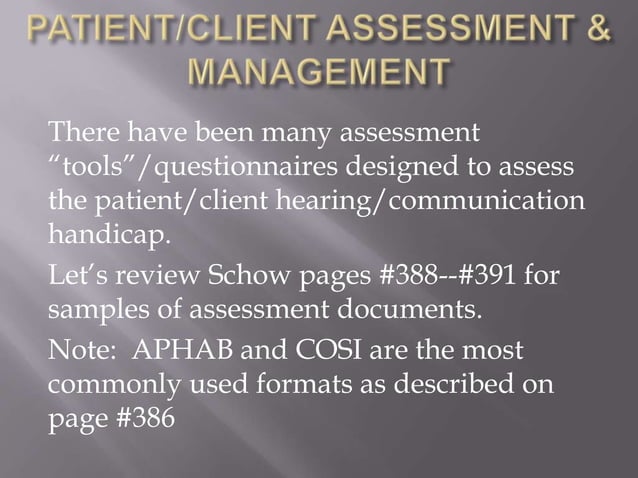 Patient assessment & management | PPT
