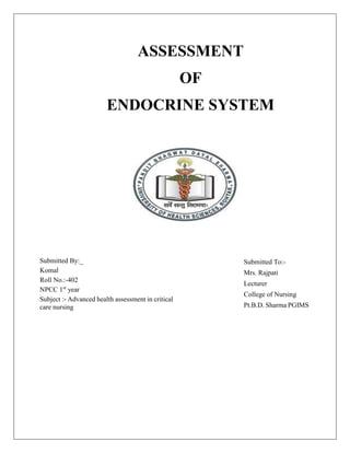 PATIENT ASSESSMENT ON ENDOCRINE SYSTEM.docx