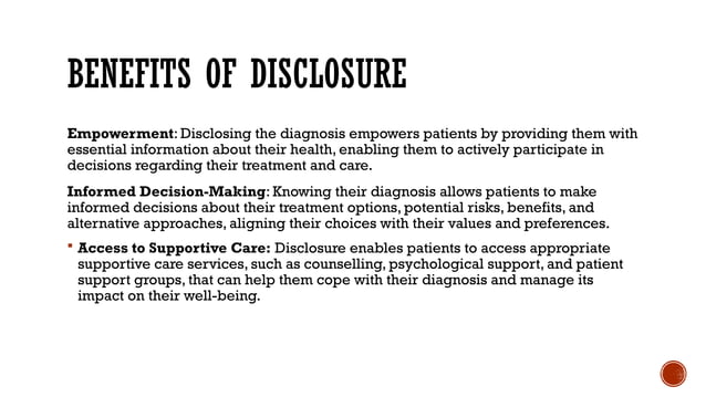 Patient Autonomy - The Right to know the Diagnosis | PPTX | Cancer ...