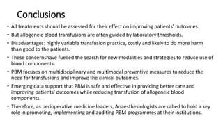 Patient Blood Management | PDF