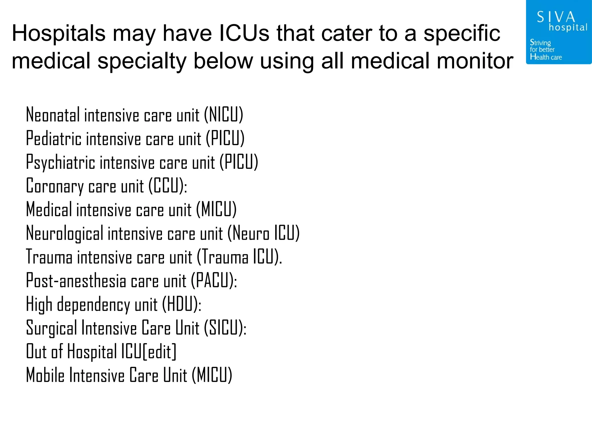 patient monitor ppt. siva hospital nagarcoil | PPT