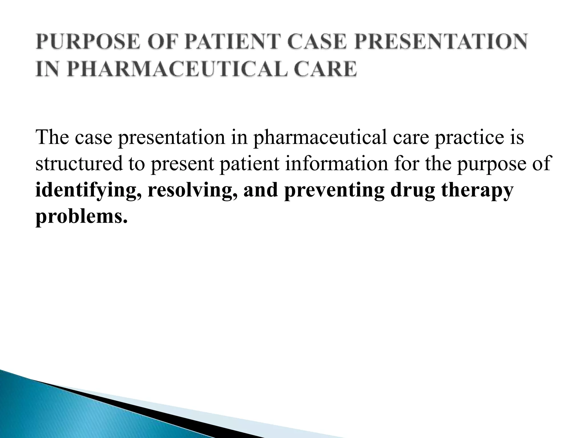 Patient case presentation in applied therapeutics | PPTX