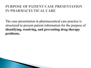 Patient case presentation in applied therapeutics | PPTX