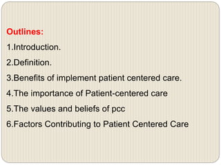 Patient centered care | PPTX