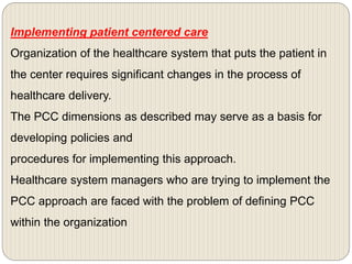 Patient centered care | PPTX