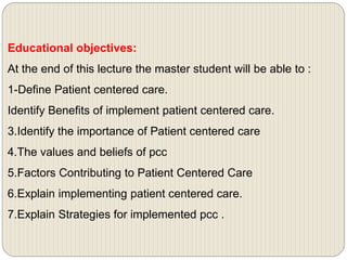 Patient centered care | PPTX