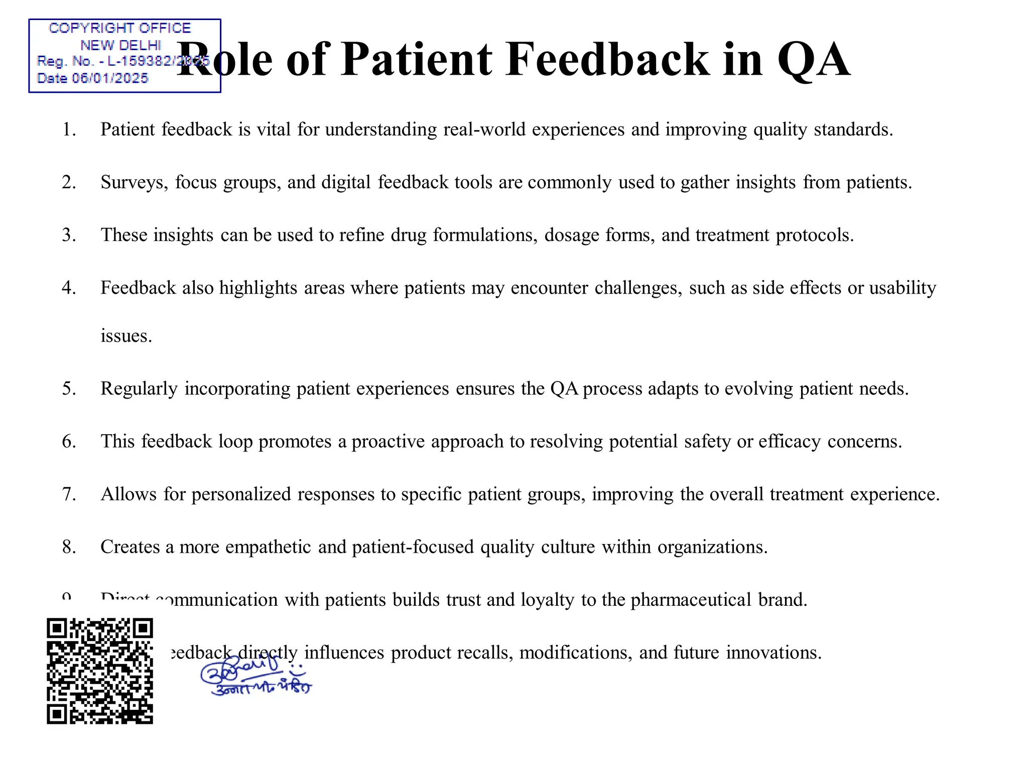 Patient Centric Quality Assurance....... | PDF