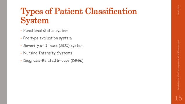 Patient Classification System.pptx | Healthcare Industry | Industries