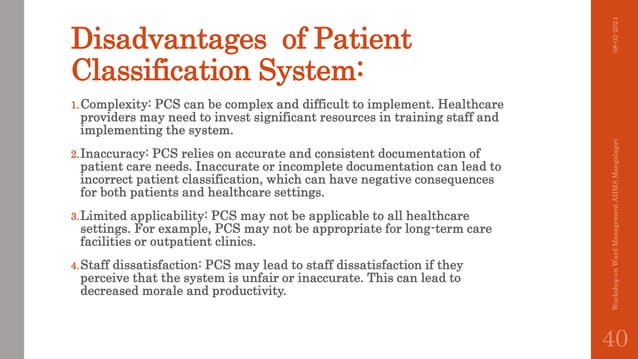 Patient Classification System.pptx | Healthcare Industry | Industries