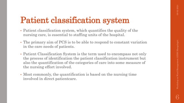 Patient Classification System.pptx | Healthcare Industry | Industries
