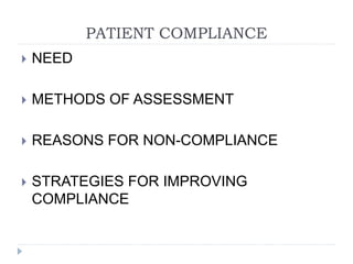 Patient compliance | PPTX