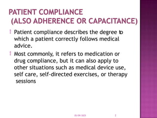 Patient compliance in Pharmaceutical .pptx