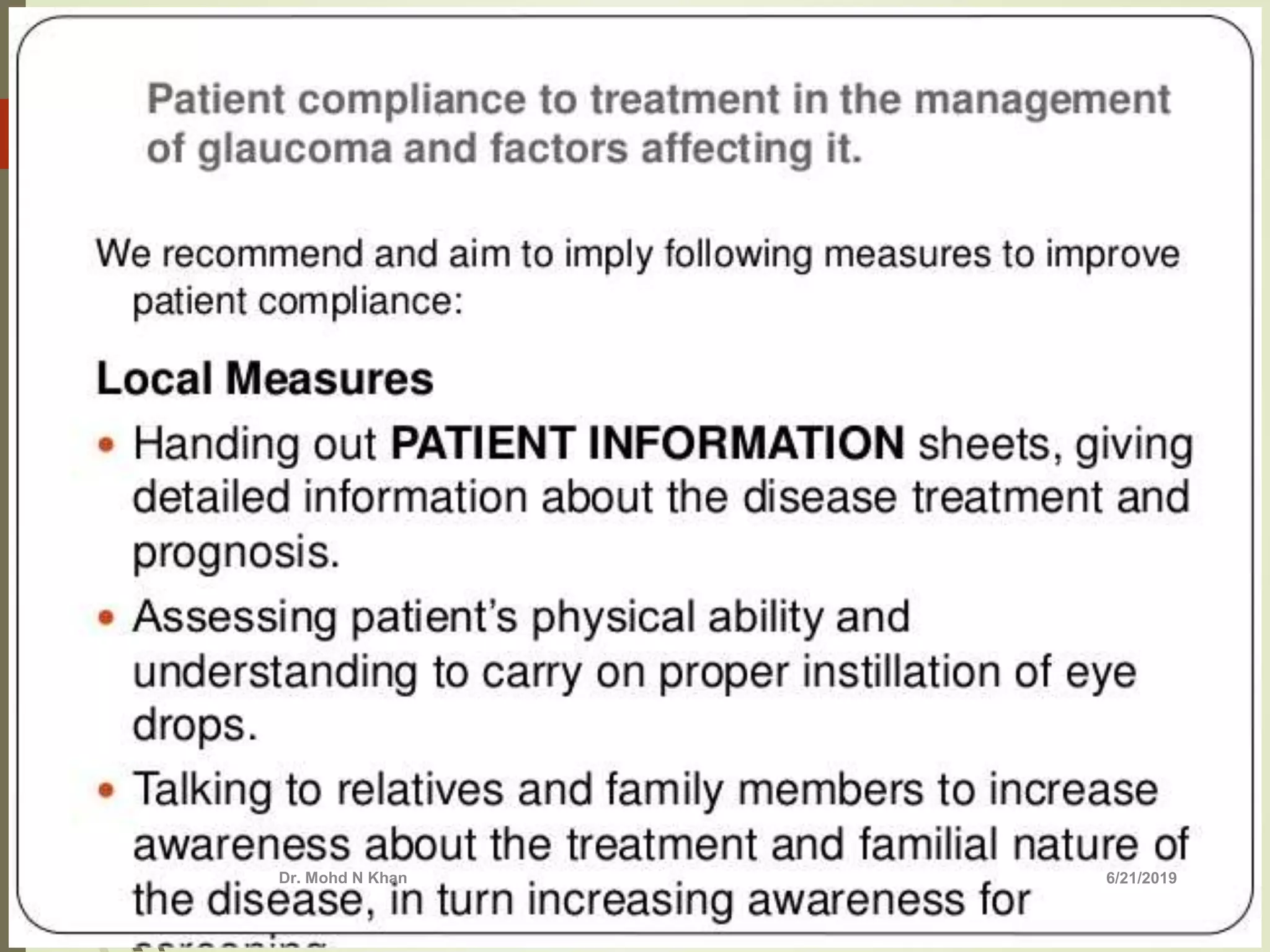Patient compliance and follow up issues | PPTX