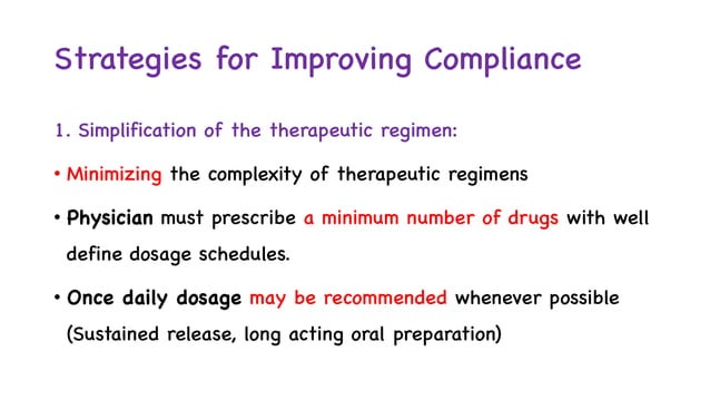 Patient compliance and assessment |Method of Assessment | Strategy to ...