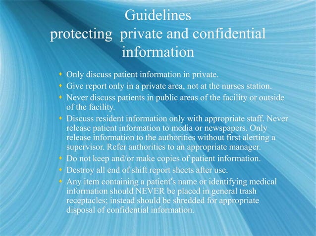 Patient confidentiality | PPT | Health Insurance | Insurance