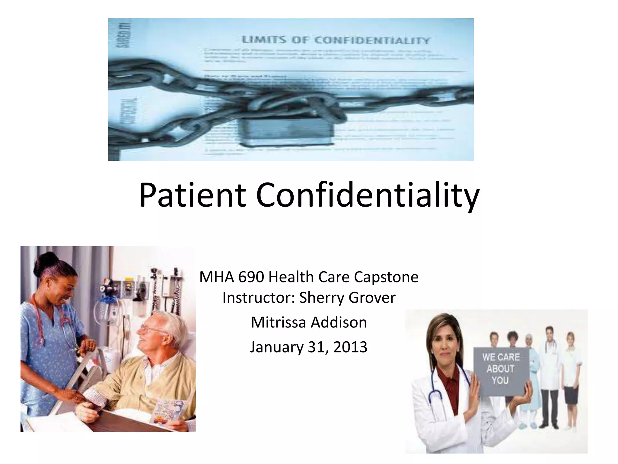 Patient confidentiality | PPTX