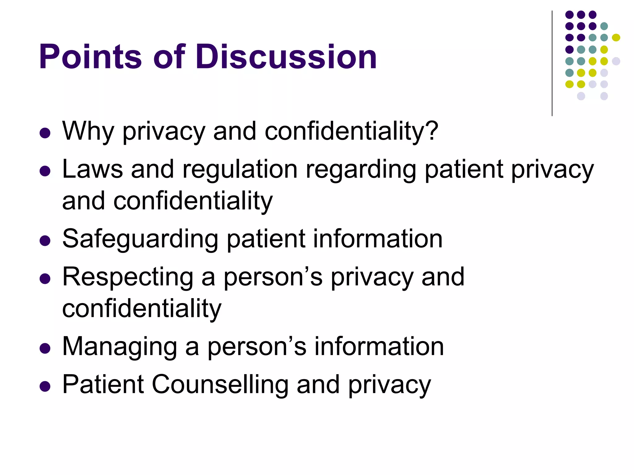 Patient confidentiality and privacy in pharmacies | PPT