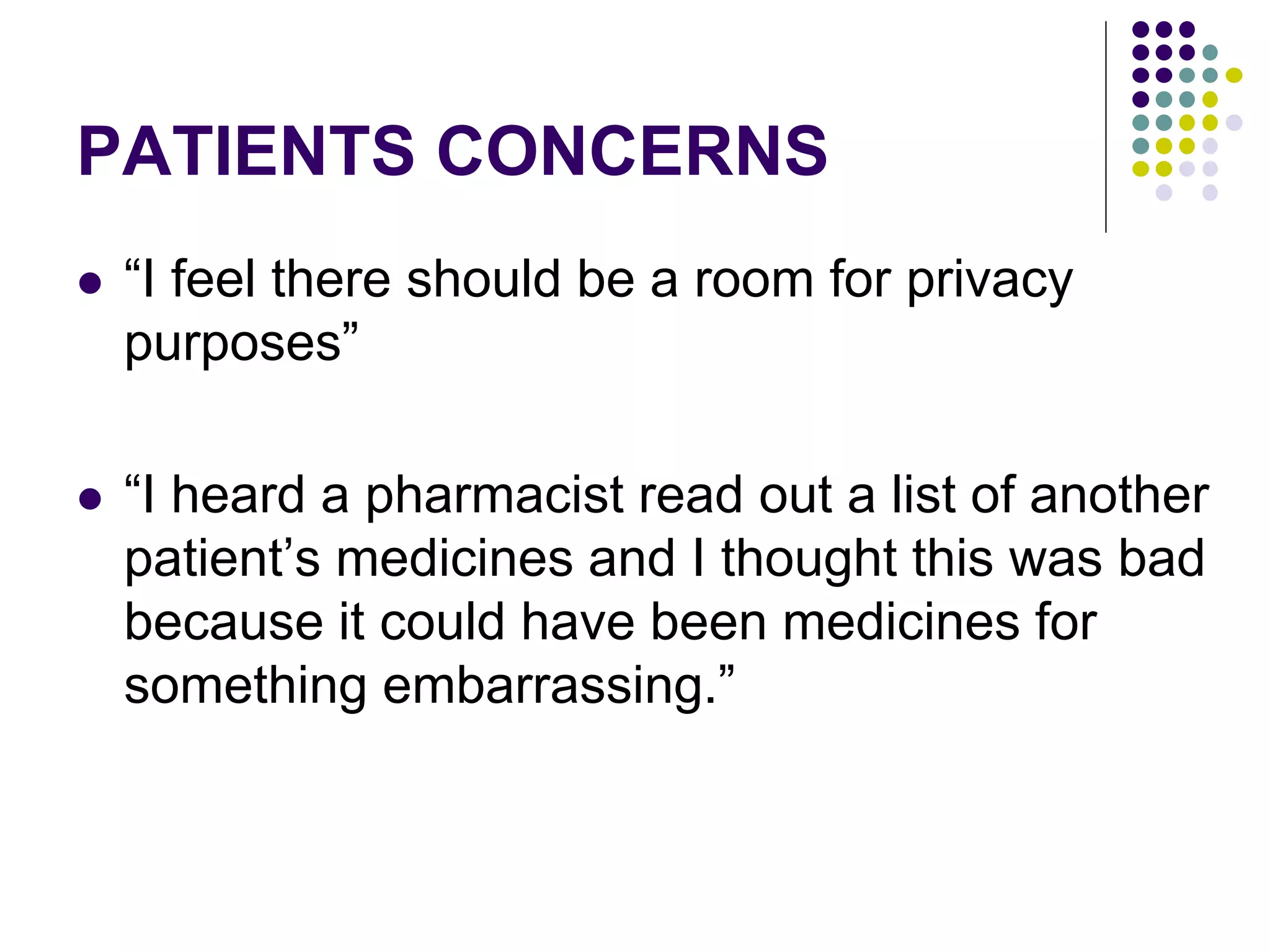 Patient confidentiality and privacy in pharmacies | PPT