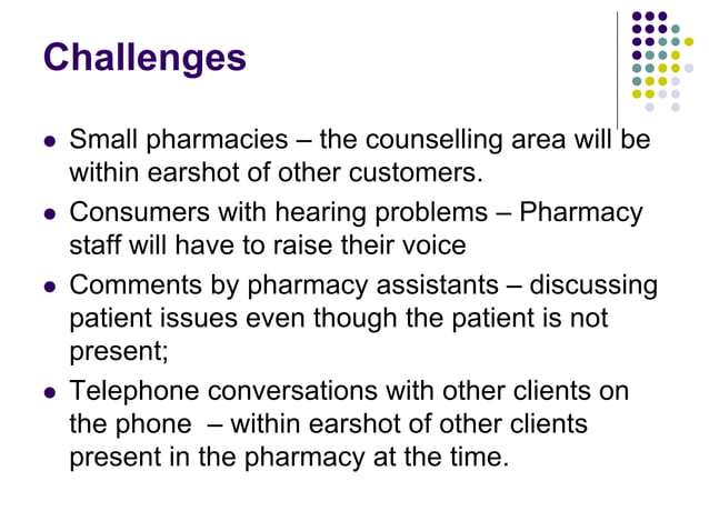 Patient confidentiality and privacy in pharmacies | PPT