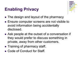 Patient confidentiality and privacy in pharmacies | PPT