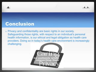 Patient confidentiality seminar | PPTX