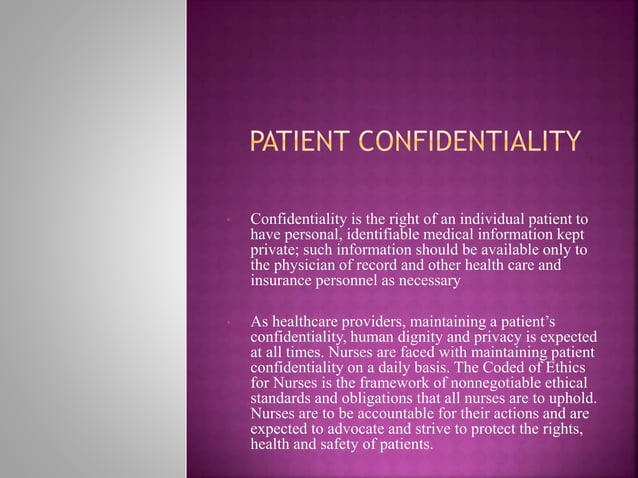 Patient confidentiality training | PPTX