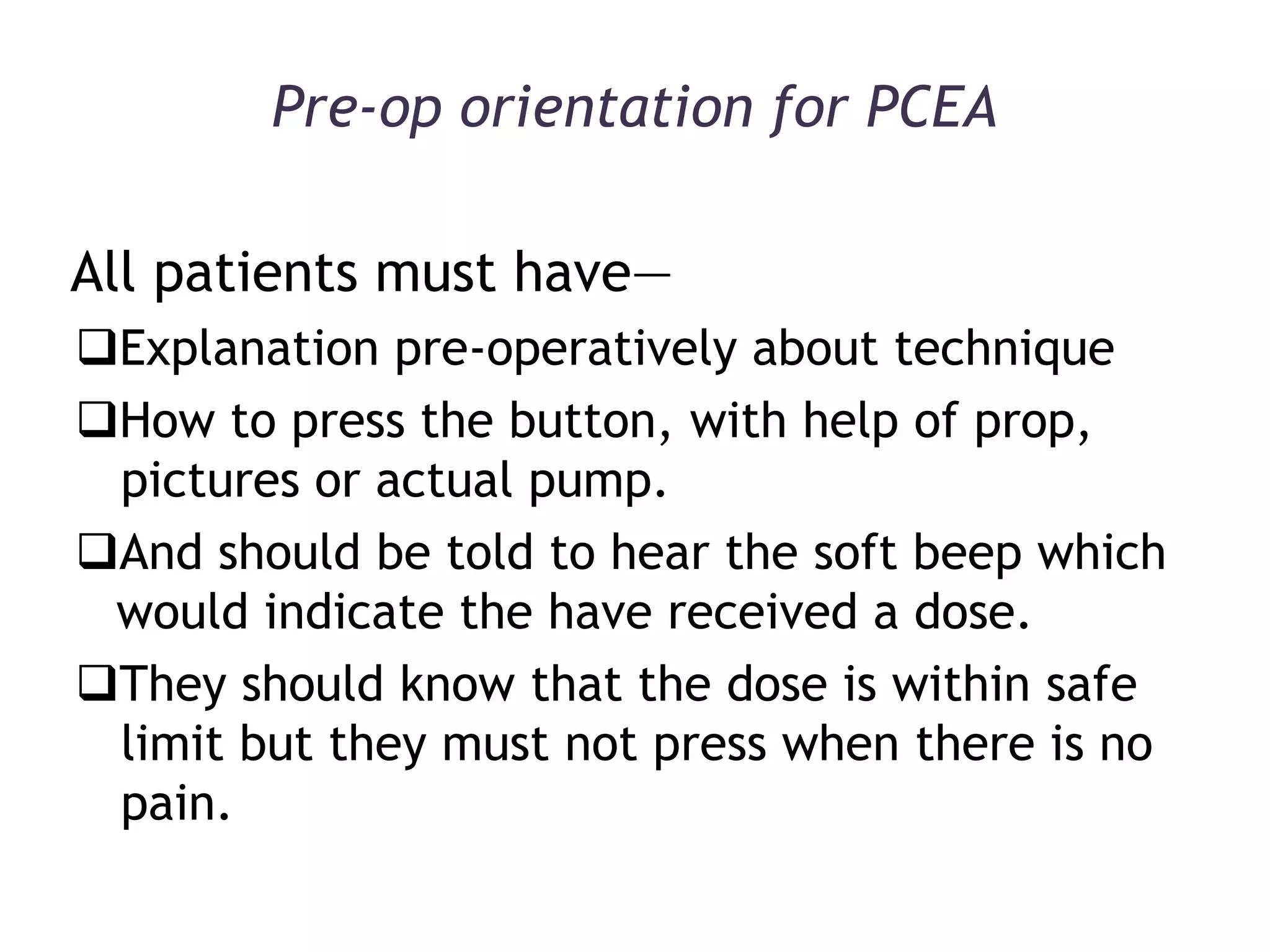 Patient control epidural analgesia Al Razi hospital Kuwait | PDF