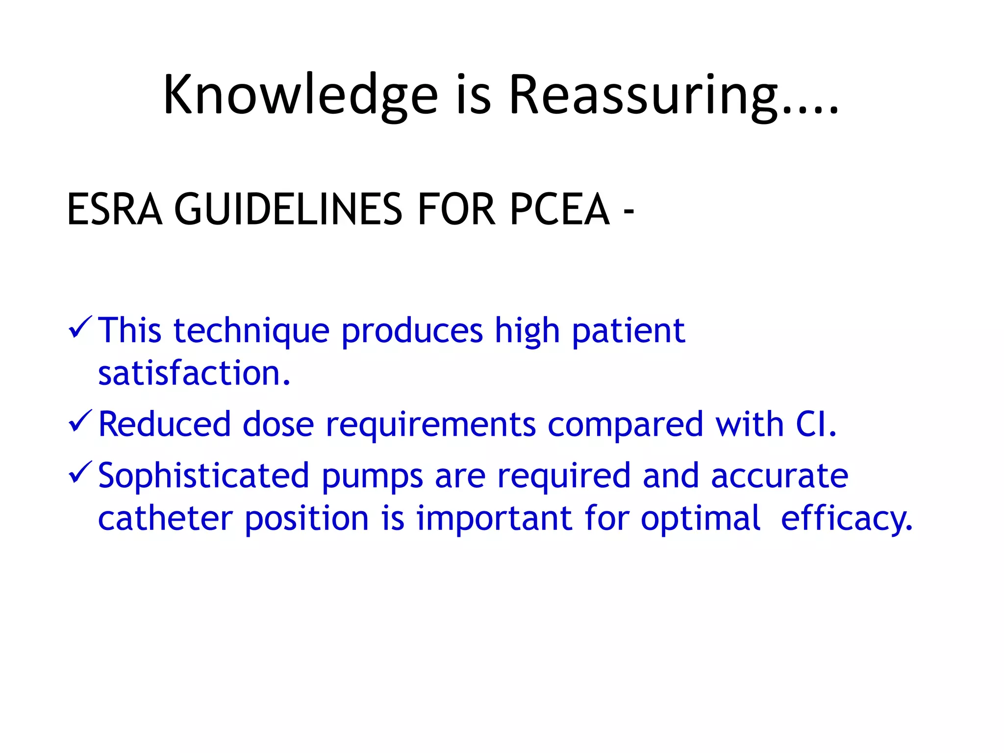 Patient control epidural analgesia Al Razi hospital Kuwait | PDF