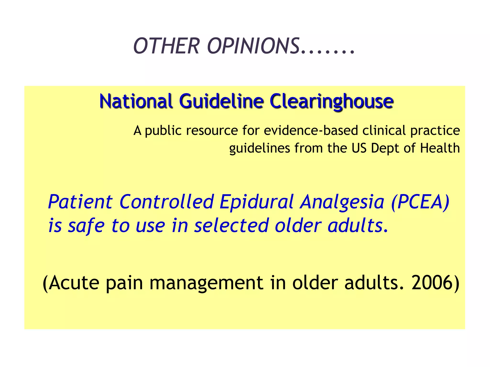 Patient control epidural analgesia Al Razi hospital Kuwait | PDF