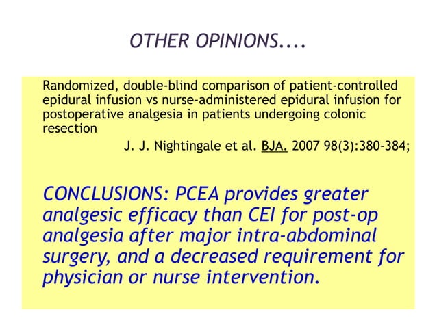 Patient control epidural analgesia Al Razi hospital Kuwait | PDF