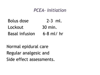 Patient control epidural analgesia Al Razi hospital Kuwait | PDF