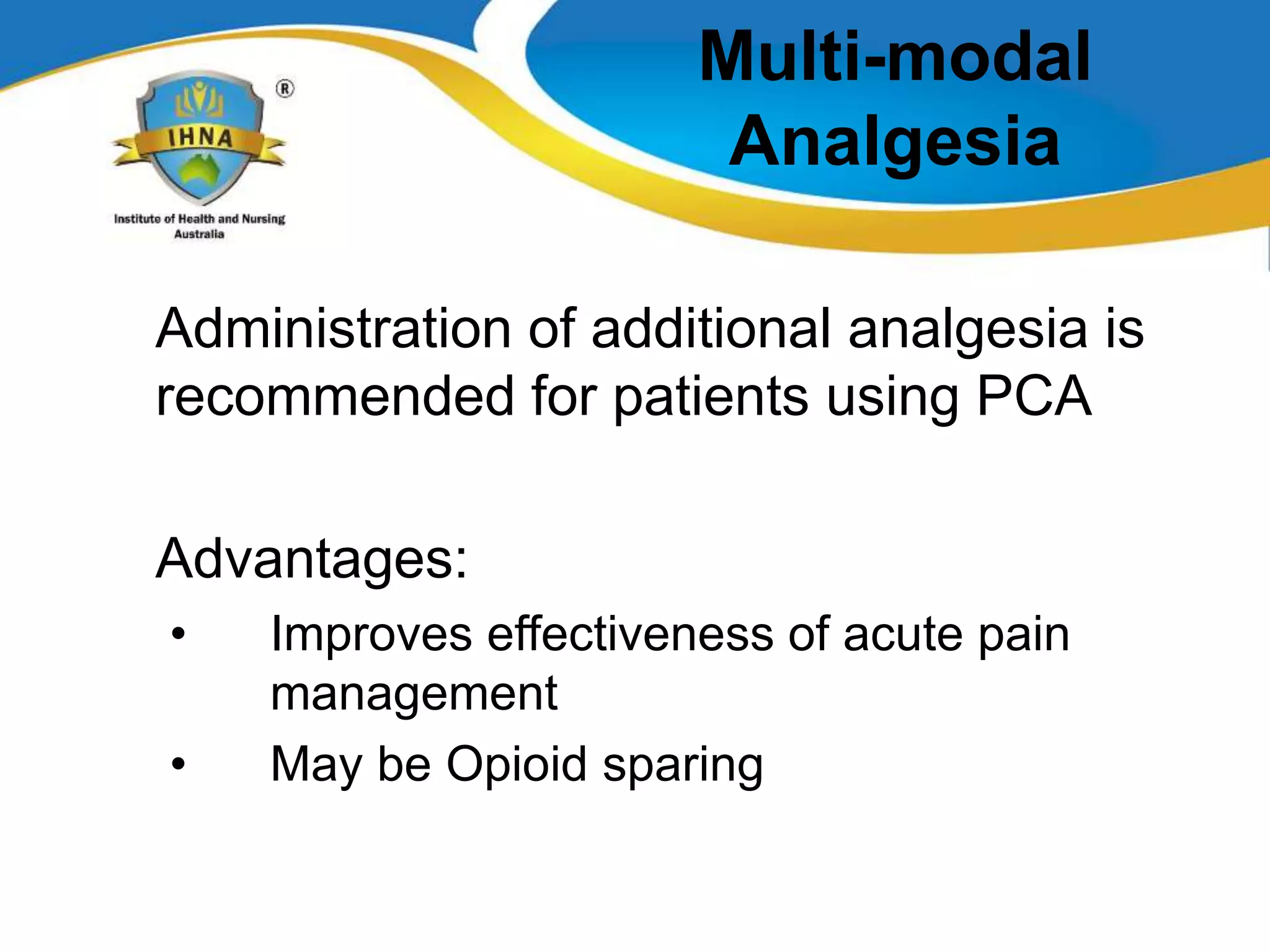 Patient Controlled Analgesia: Return to Nursing Program | PPT