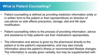 PATIENT COUNSELLING AND COMMUNICATION SKILLS | PPTX