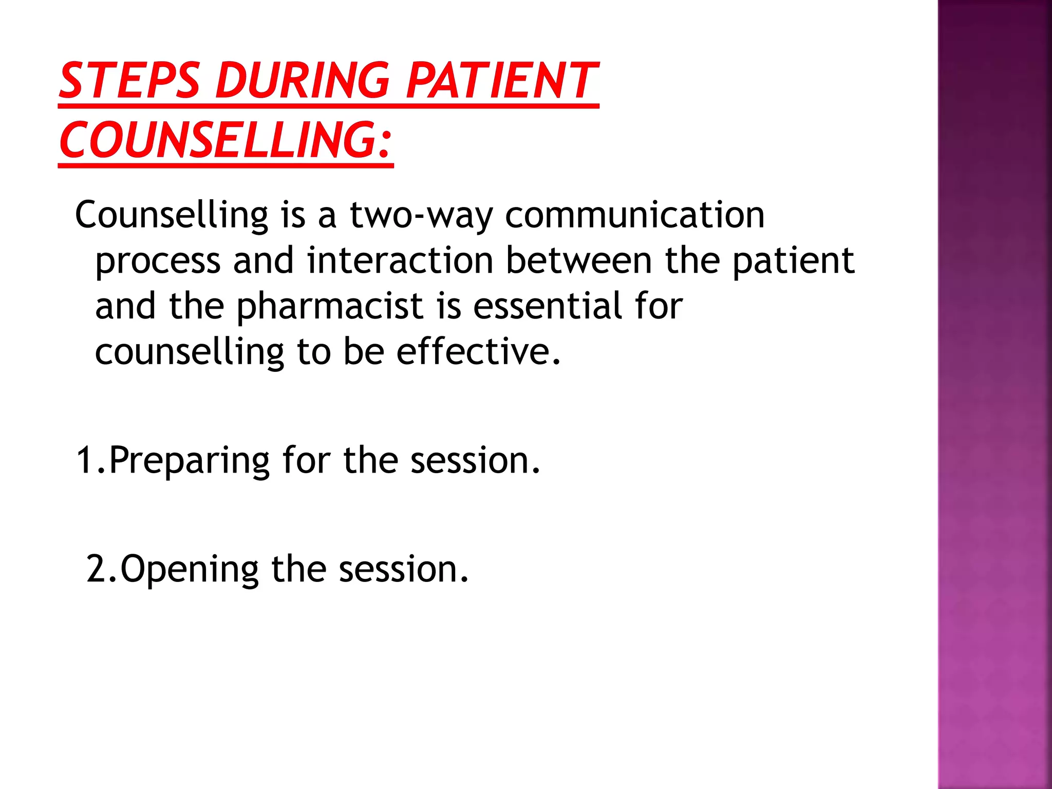 Patient counselling | PPTX