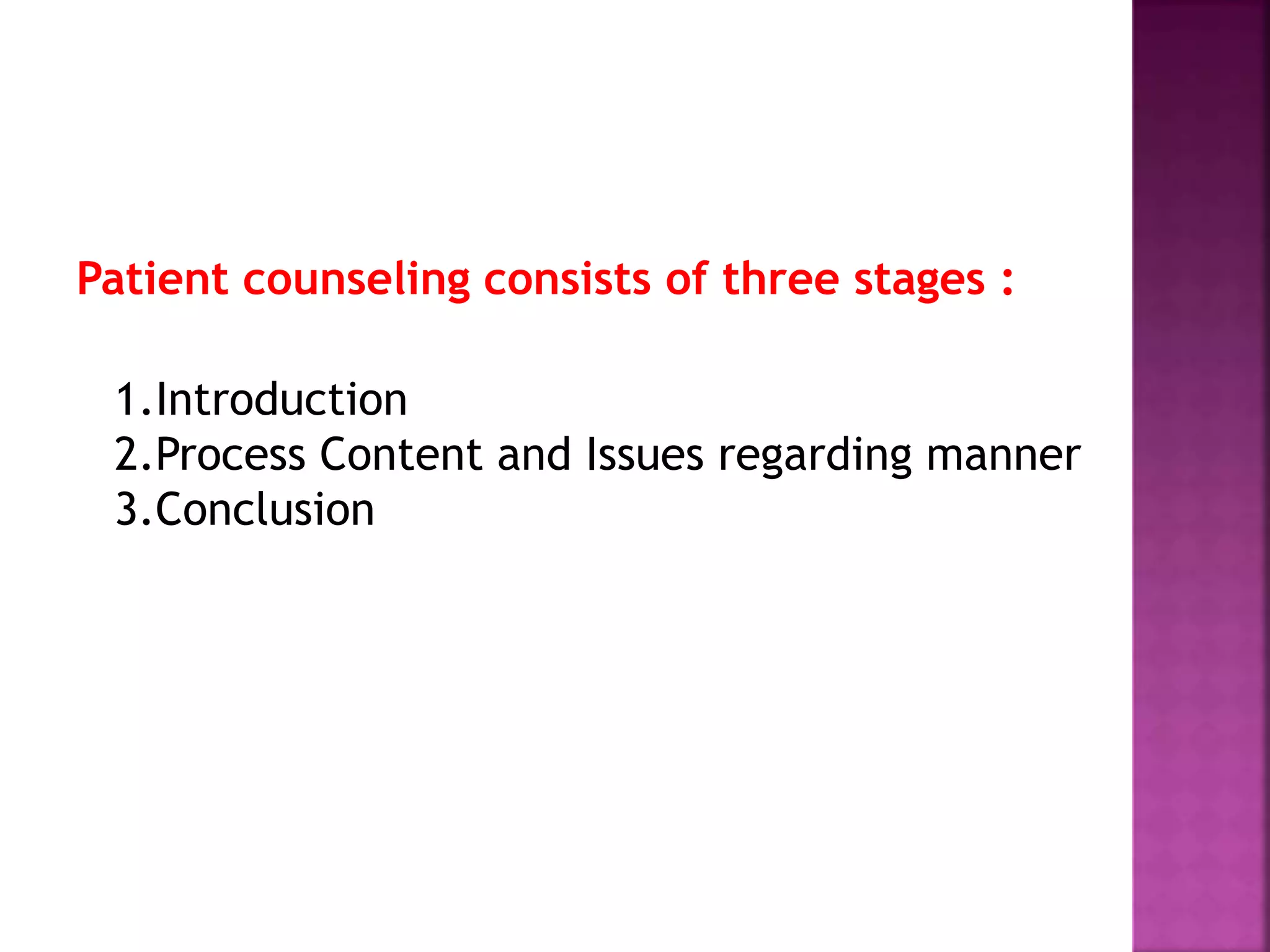Patient counselling | PPTX