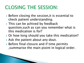Patient counselling | PPTX