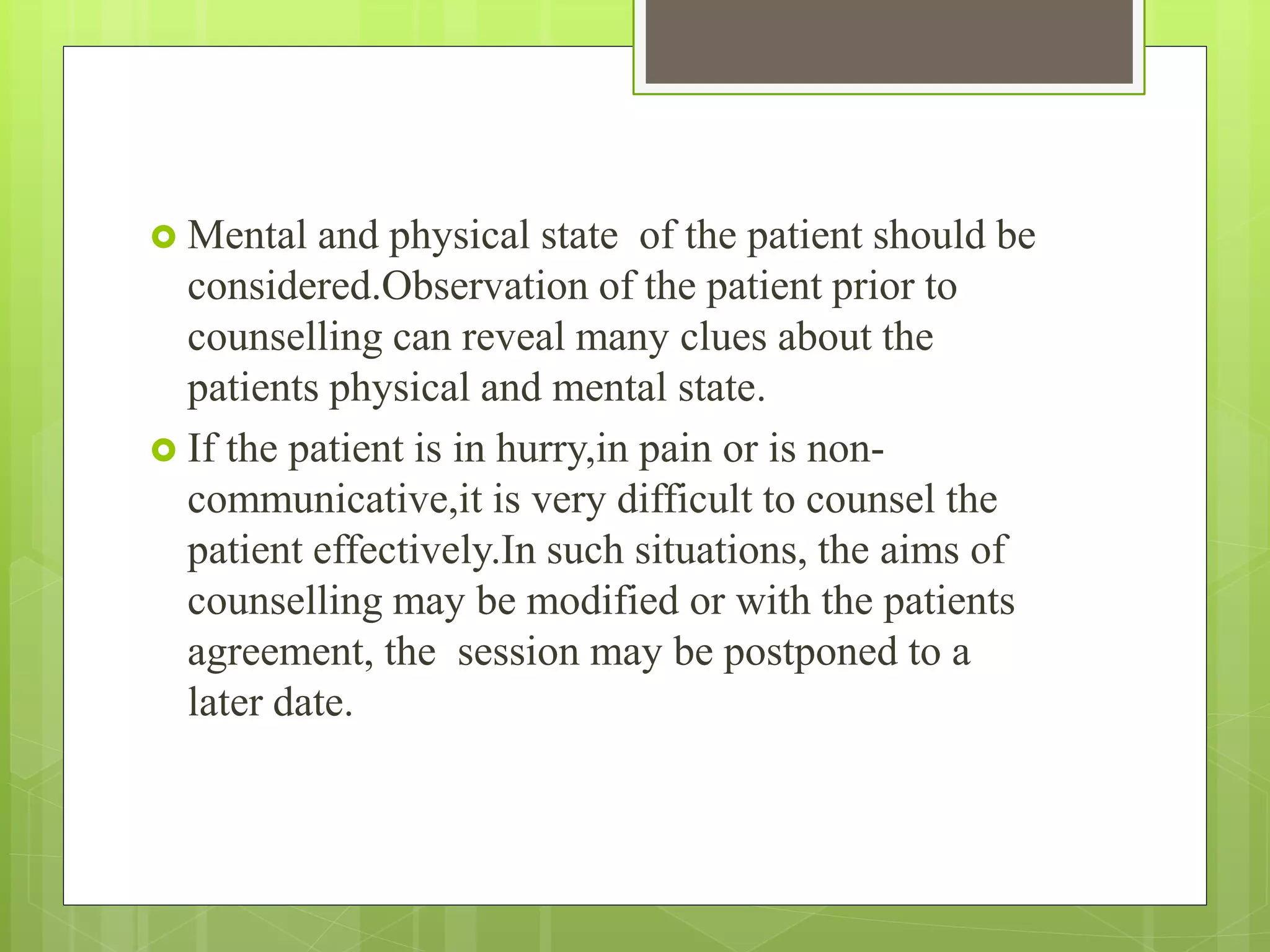 Patient counselling ,steps of patient ppunseling,communication skill in ...