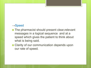 Patient counselling ,steps of patient ppunseling,communication skill in ...