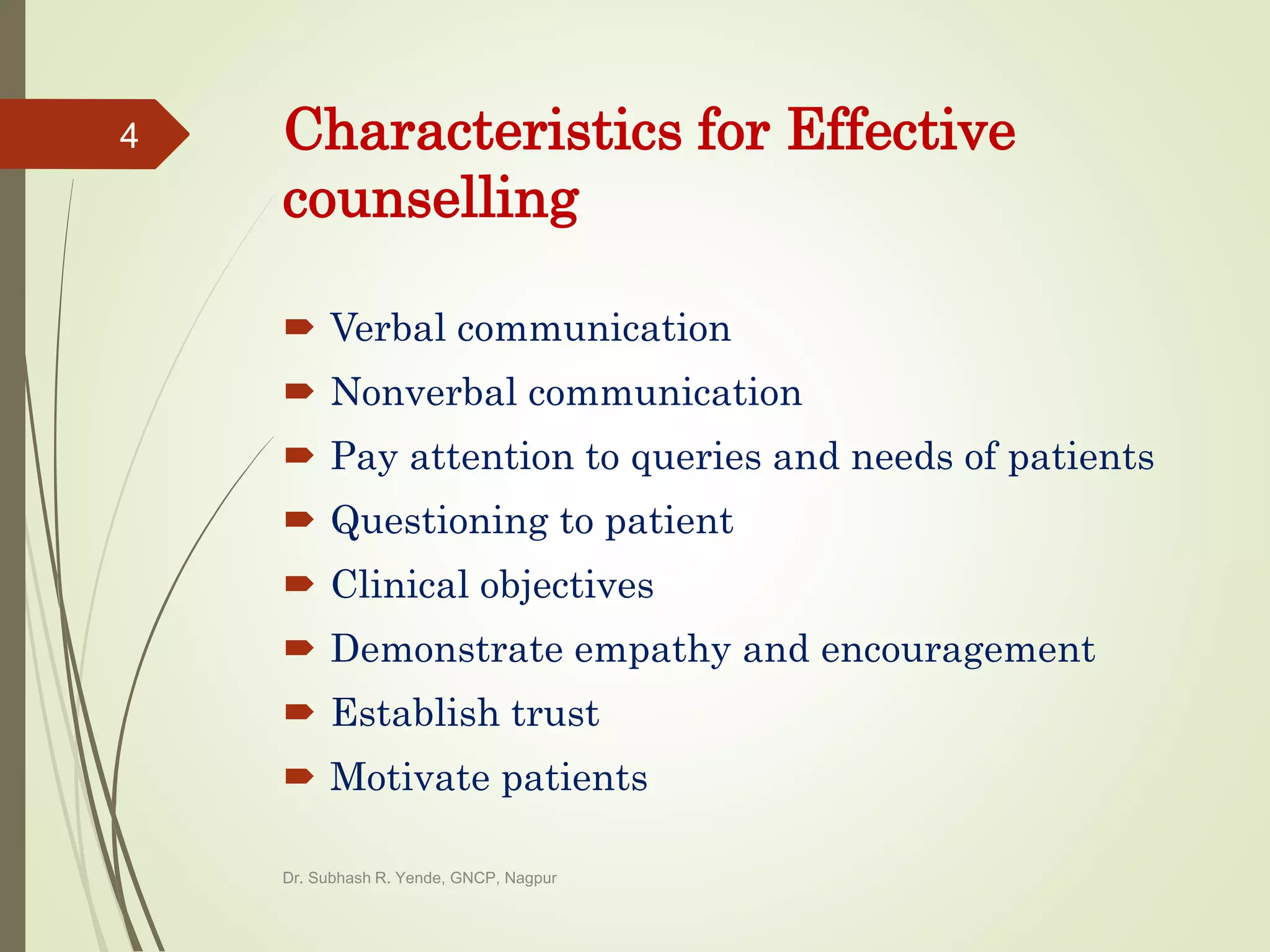 Patient Counselling | PPTX