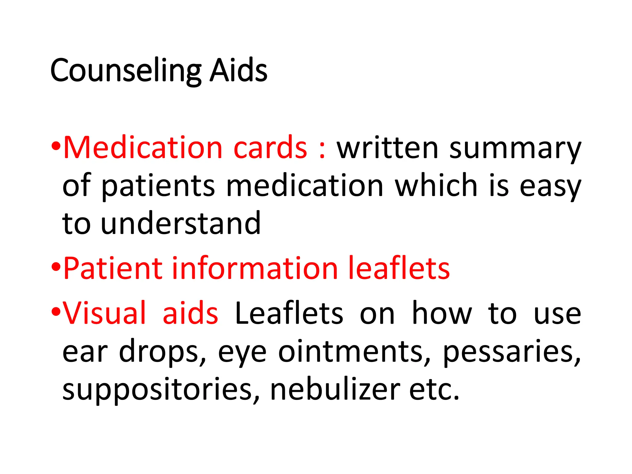 Patient Counselling. Definition of patient counseling; steps involved ...