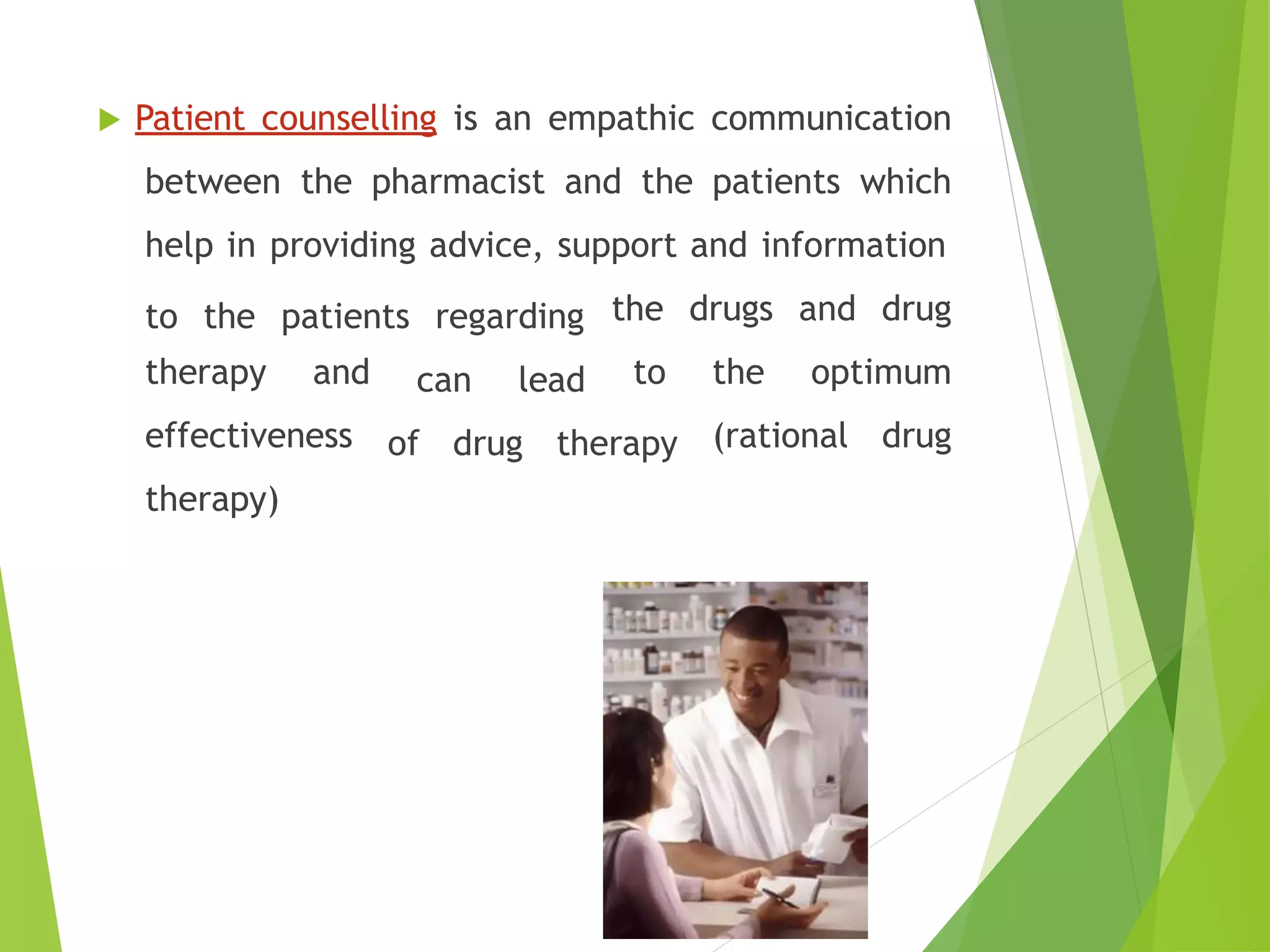 Patient counselling clinical pharmacy | PDF