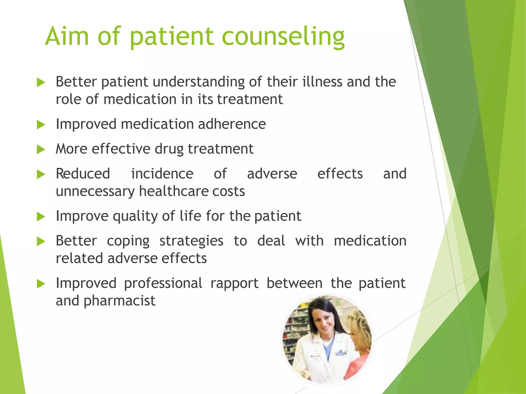 Patient counselling clinical pharmacy | PDF