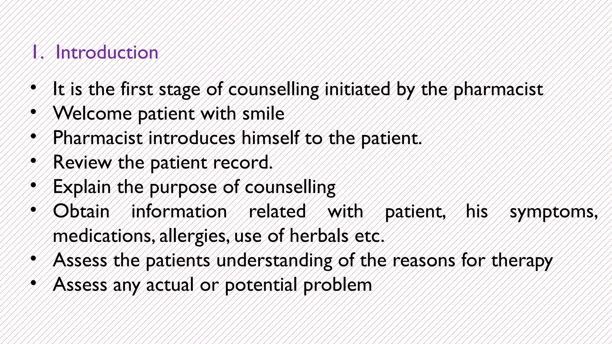 Pharmacy Practice, Unit III, PATIENT COUNSELLING, | PPTX