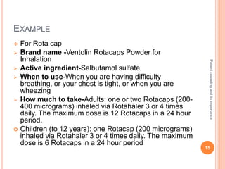 Patient couselling and its importance | PPTX | Lung and Respiratory ...