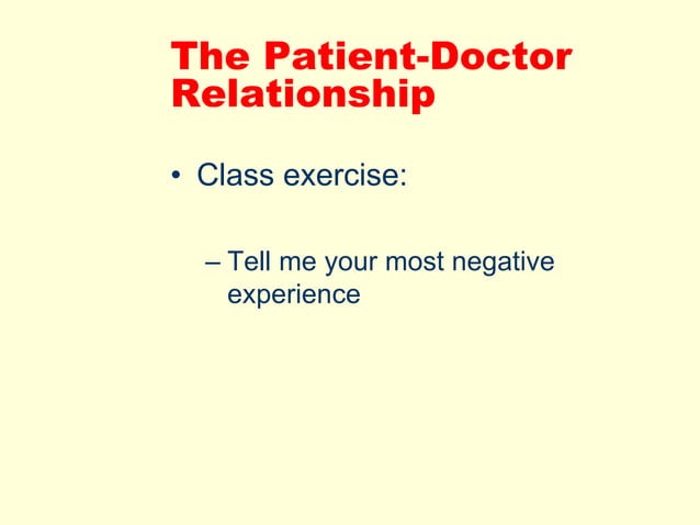 Patient Doctor Relationship Pptx