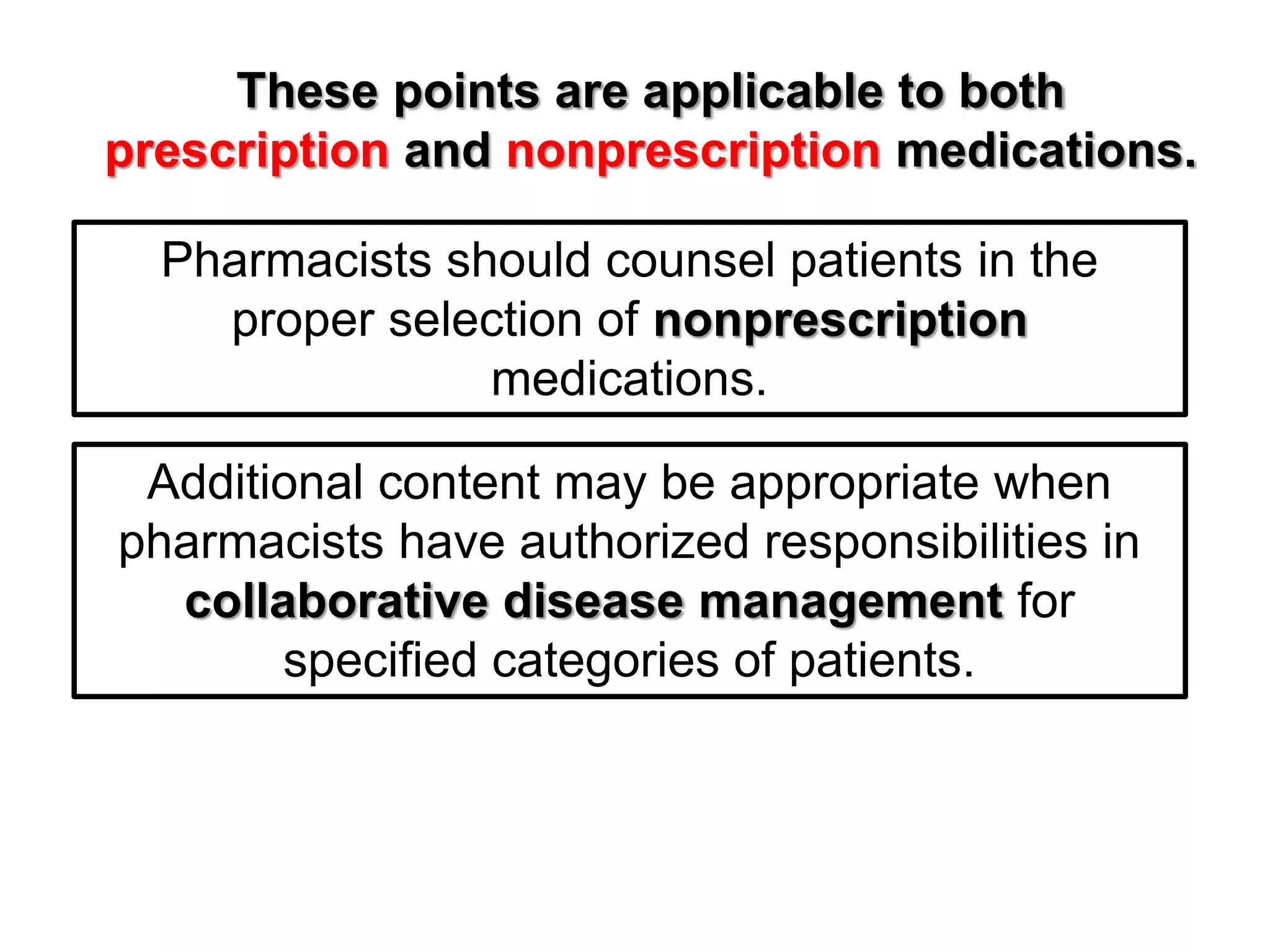 pharmacist patient education and counseling | PPTX