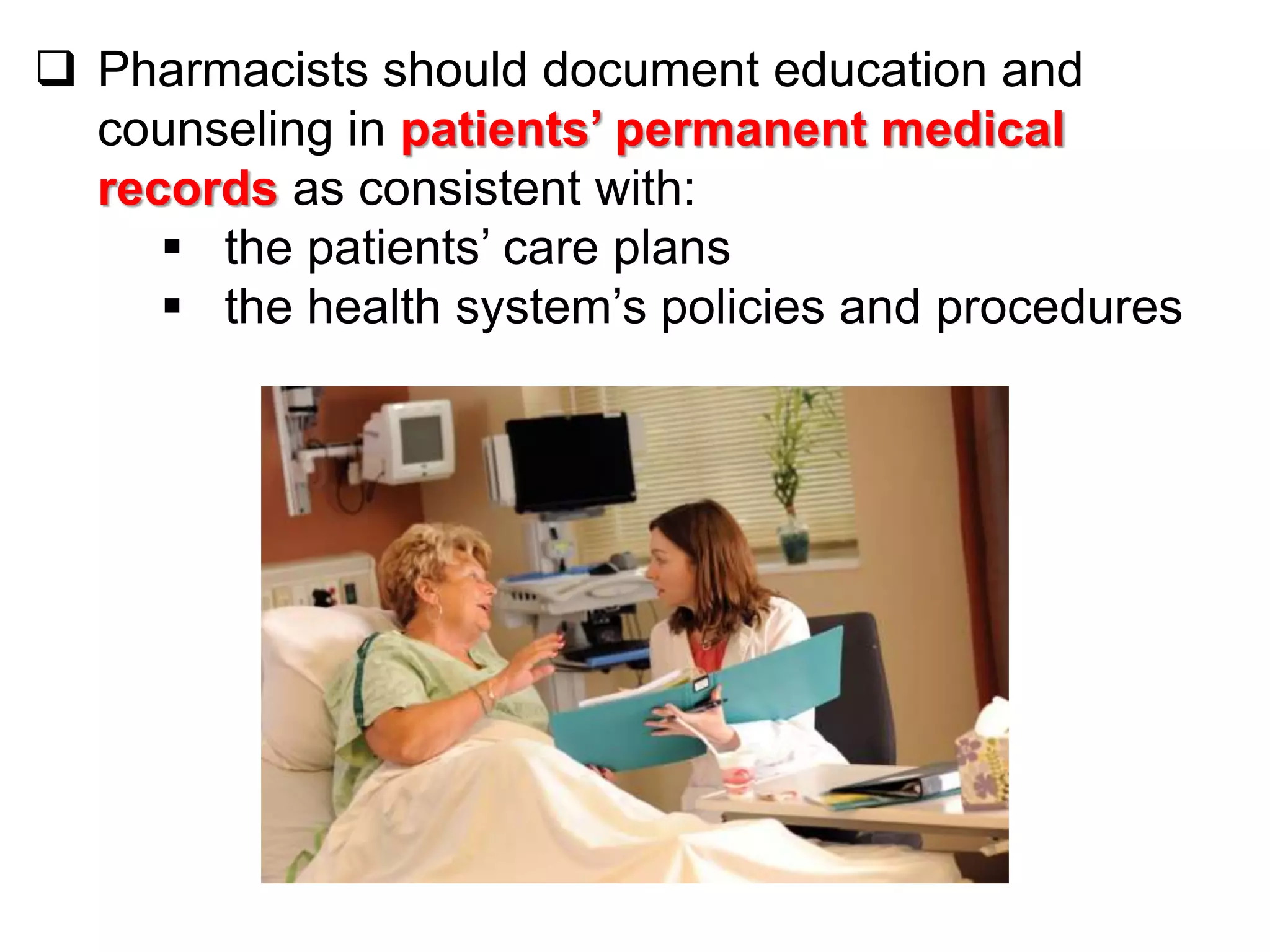 pharmacist patient education and counseling | PPTX
